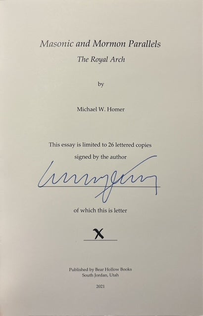 Masonic and Mormon Parallels: The Royal Arch | Michael W. Homer